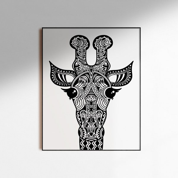 Giraffe Zentangle - Etsy