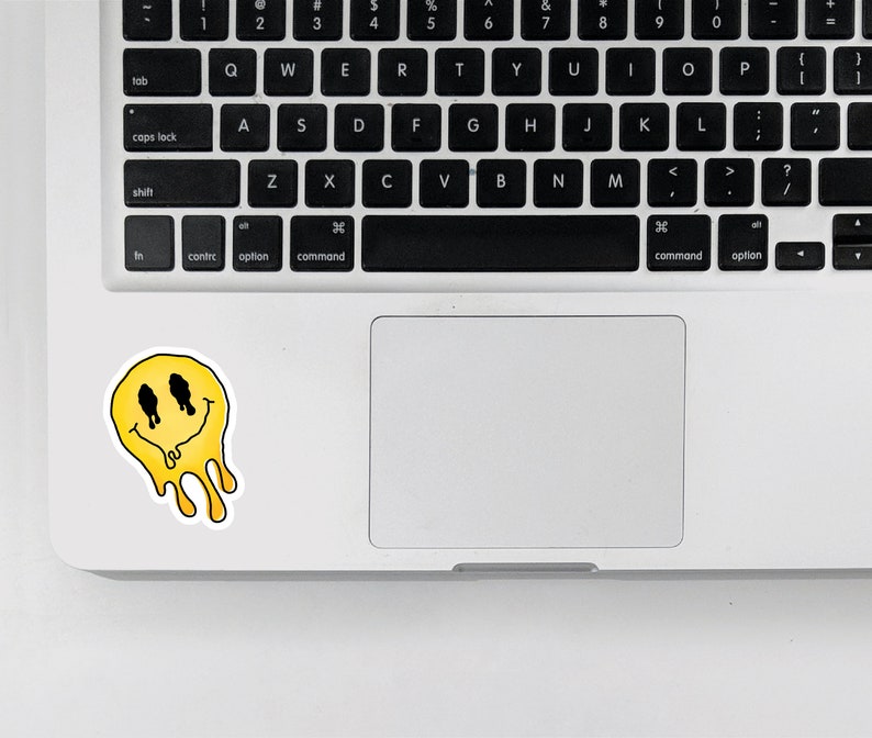 Melty Smiley Face Vinyl Sticker - Etsy