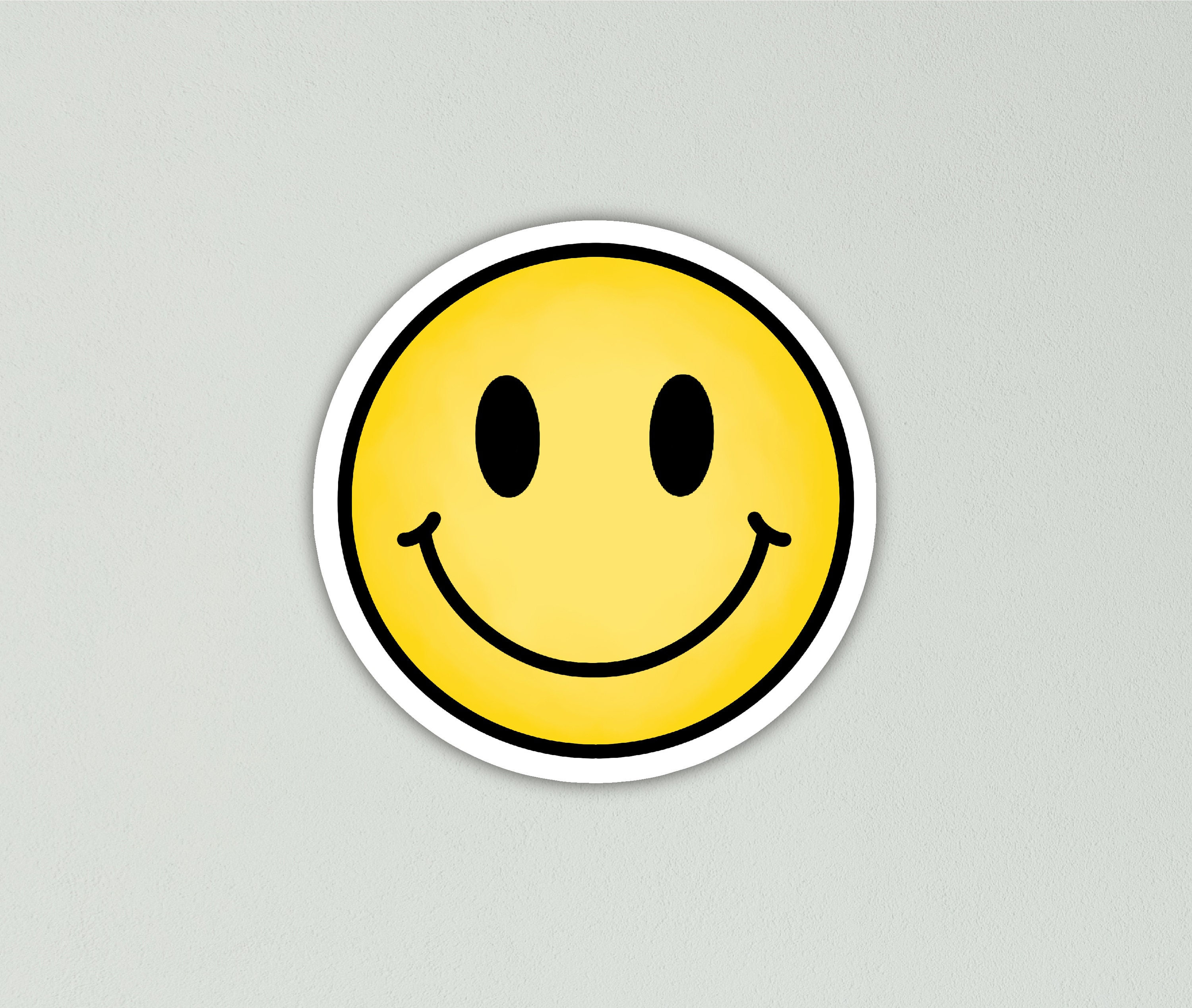 Smiley Face Vinyl Sticker - Etsy