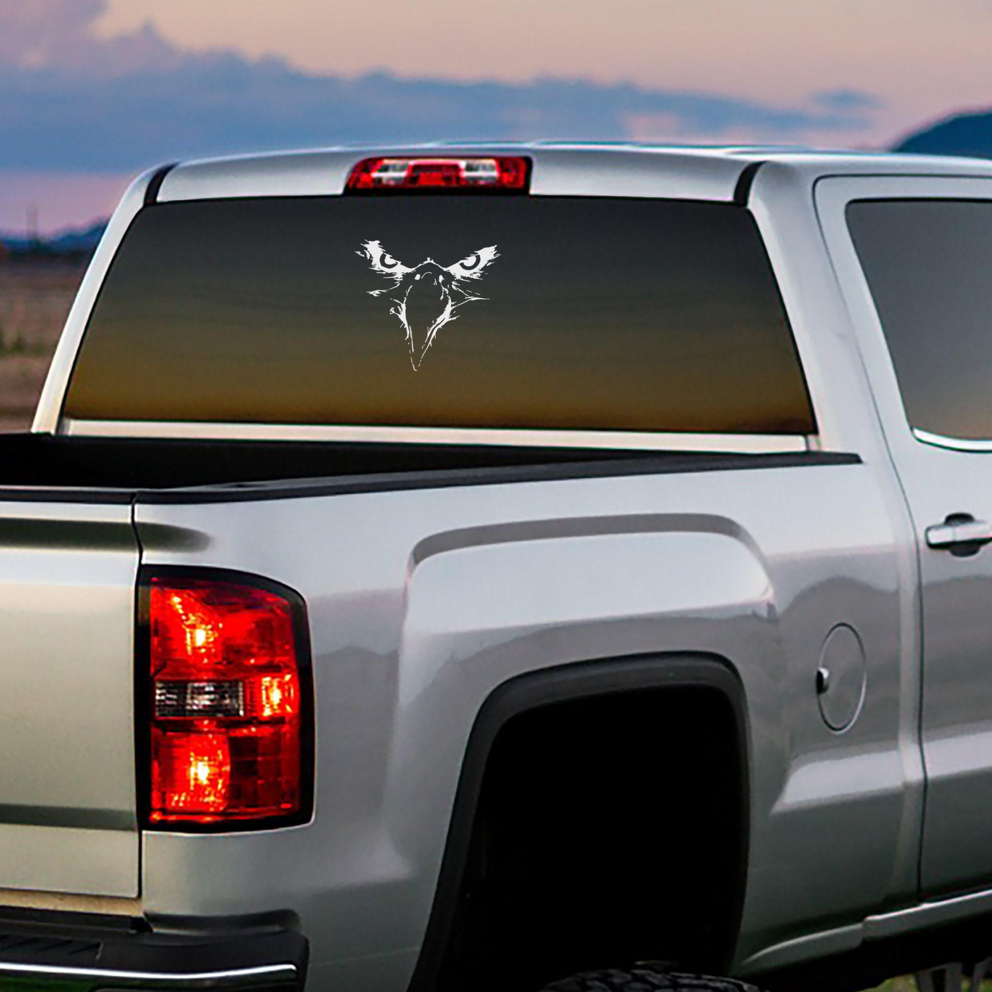 Eagle Face Decal | Vehicle Window | Wall Decor | Sticker | Vinyl | Bird ...