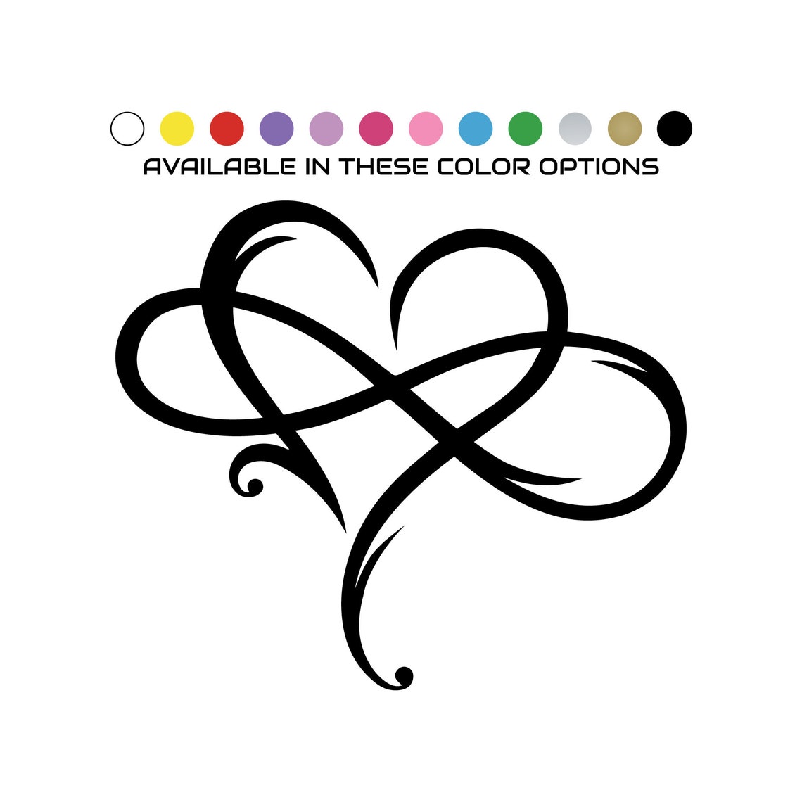 Infinity Heart Decal | Vehicle Window | Wall Decor | Sticker | Vinyl ...