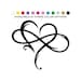 Infinity Heart Decal | Vehicle Window | Wall Decor | Sticker | Vinyl ...
