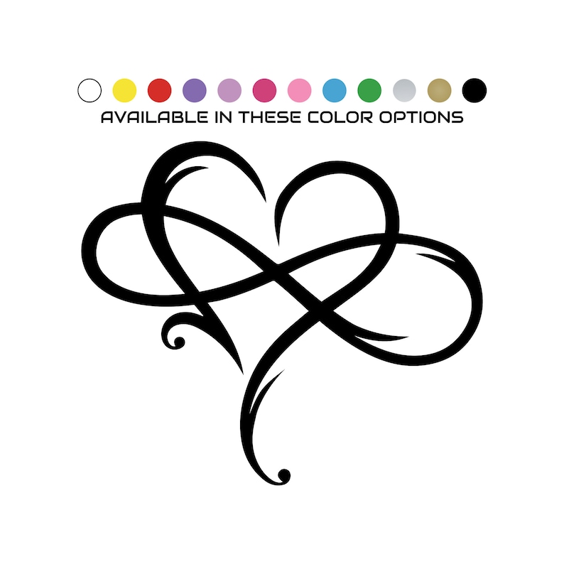Infinity Heart Decal | Vehicle Window | Wall Decor | Sticker | Vinyl ...