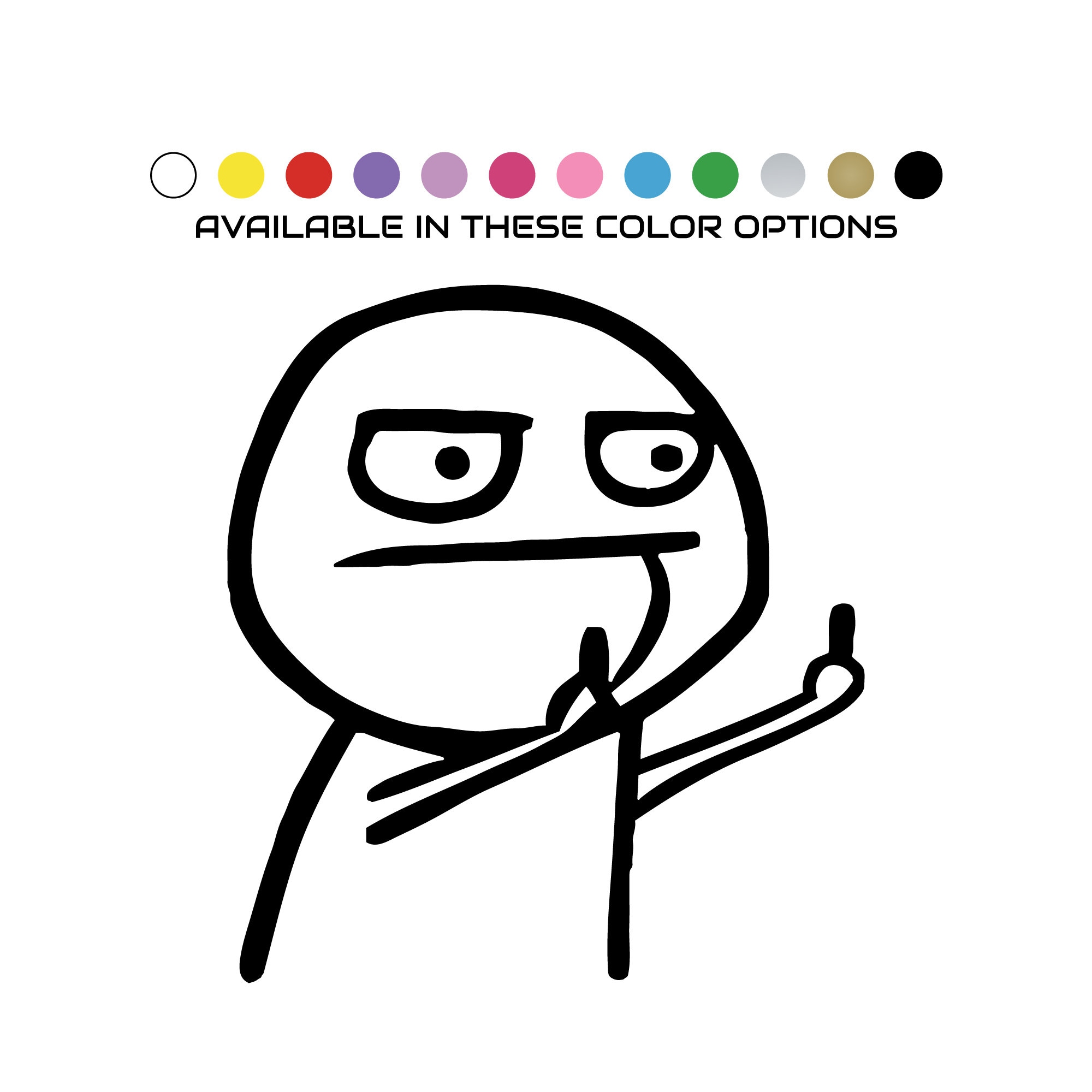 Middle Finger Guy Decal Vehicle Window Wall Decor Sticker Vinyl ...