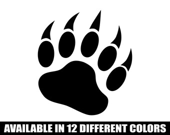 Bear Paw Wall Decal | Etsy