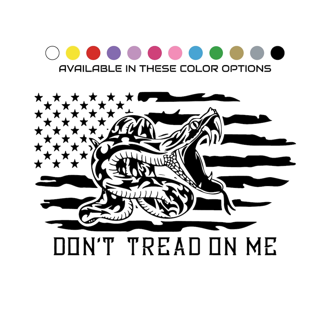 Don't Tread on Me Snake American Flag Decal Vehicle - Etsy