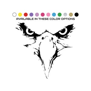 Eagle Face Decal | Vehicle Window | Wall Decor | Sticker | Vinyl | Bird ...