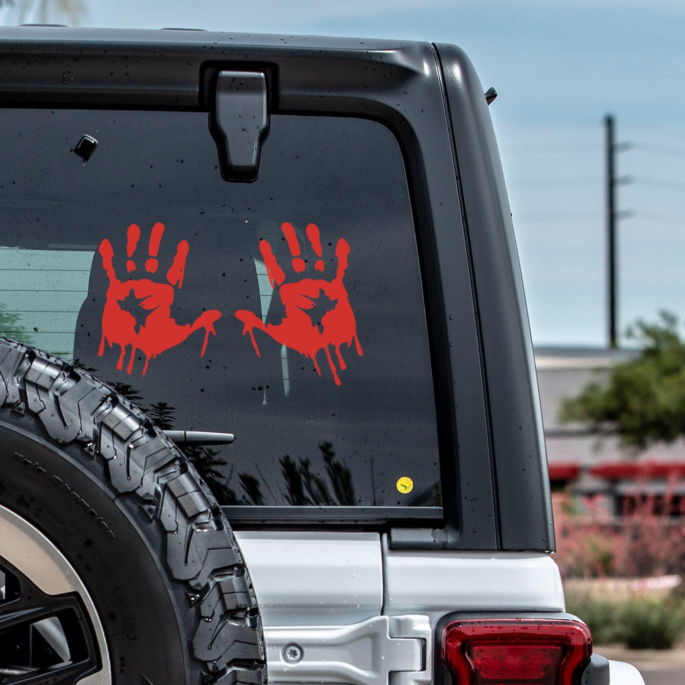 Bloody Handprints Decal Vehicle Window Wall Decor Sticker Horror - Etsy