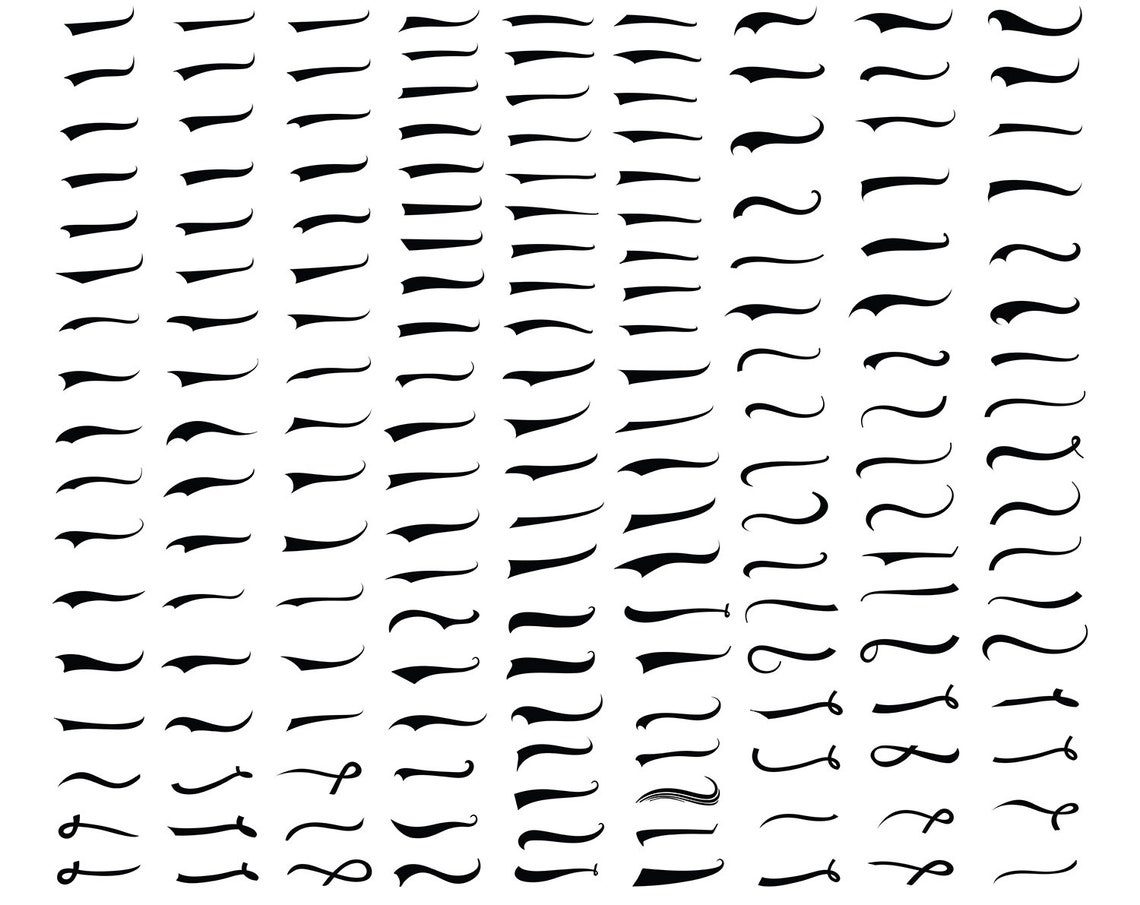 Text Tail Cricut, Swashes Svg, Font Swashes, Font Tails, Text Tail ...
