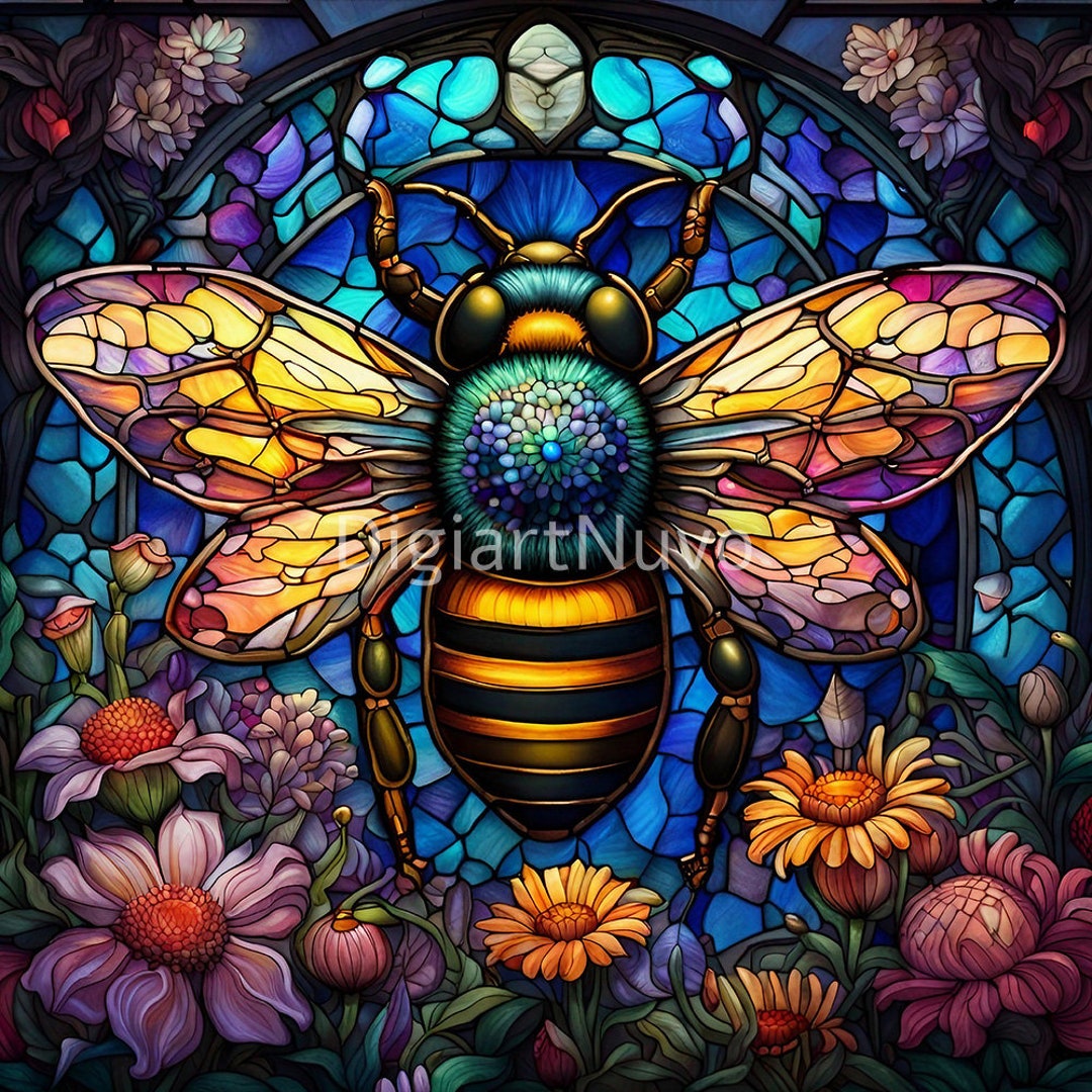 Bee Stained Glass Pattern Bundle Perfect for Tumbler Sublimation ...