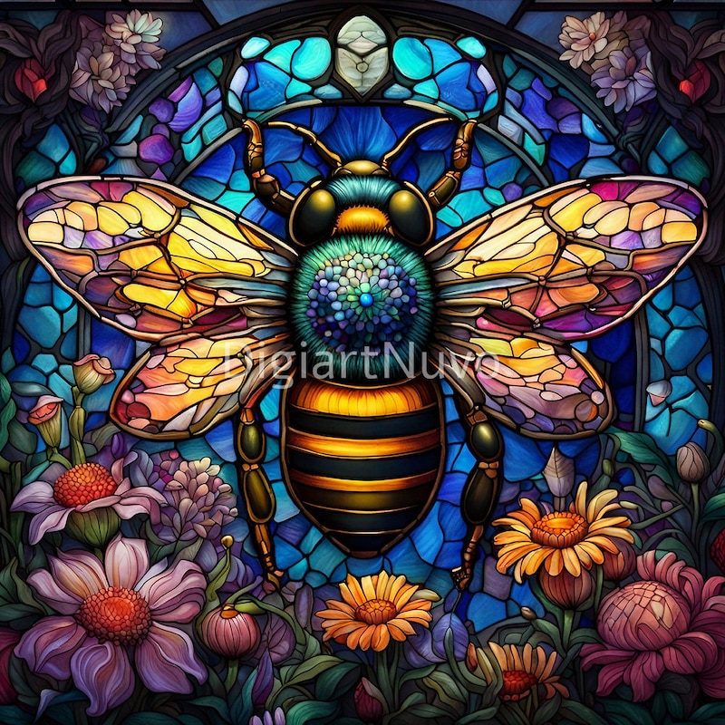Stained Glass Bee - Etsy