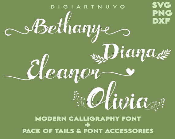 Cursive Font SVG Calligraphy Font Script Fonts Handwritten | Etsy