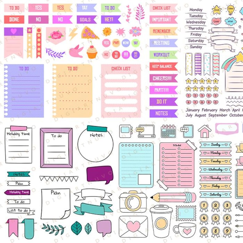 DIY Planner SVG, Planner Clipart, Instant Download - Etsy
