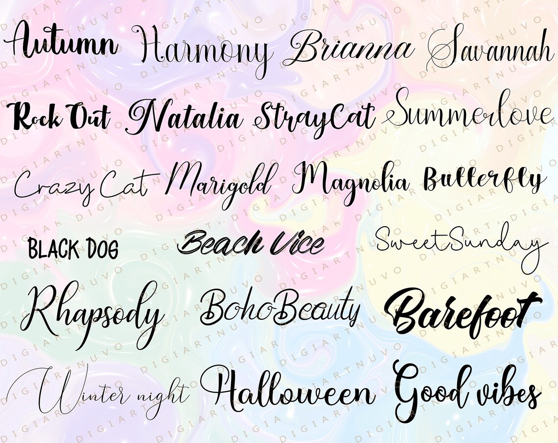 Cursive Font SVG, Calligraphy Font, Font Tails, Handwritten Font ...