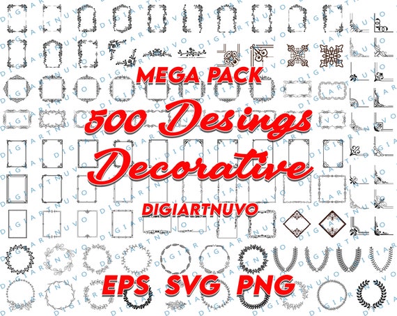 Decorative SVG Ornament SVG Floral Wreath SVG Flourish Svg | Etsy