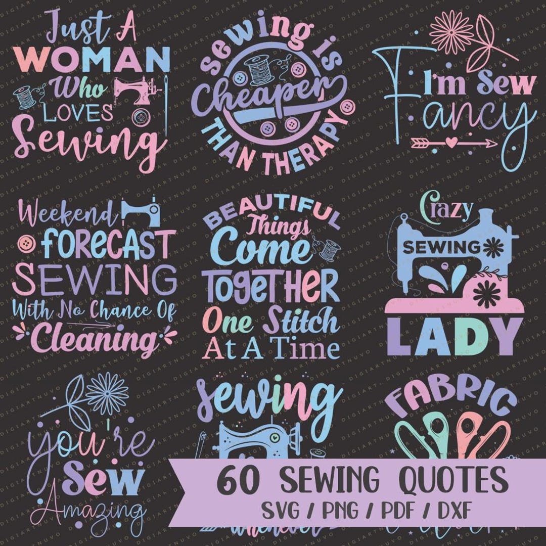 Sewing Quotes SVG, Sewing Bundle SVG, Sewing Cut Files, Funny Sewing ...