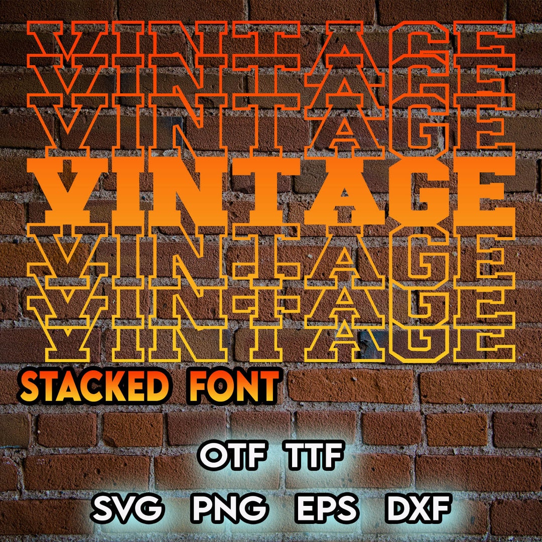 Varsity Font Svg, College Font Svg, Stacked Font Svg, Mirror Font Svg ...