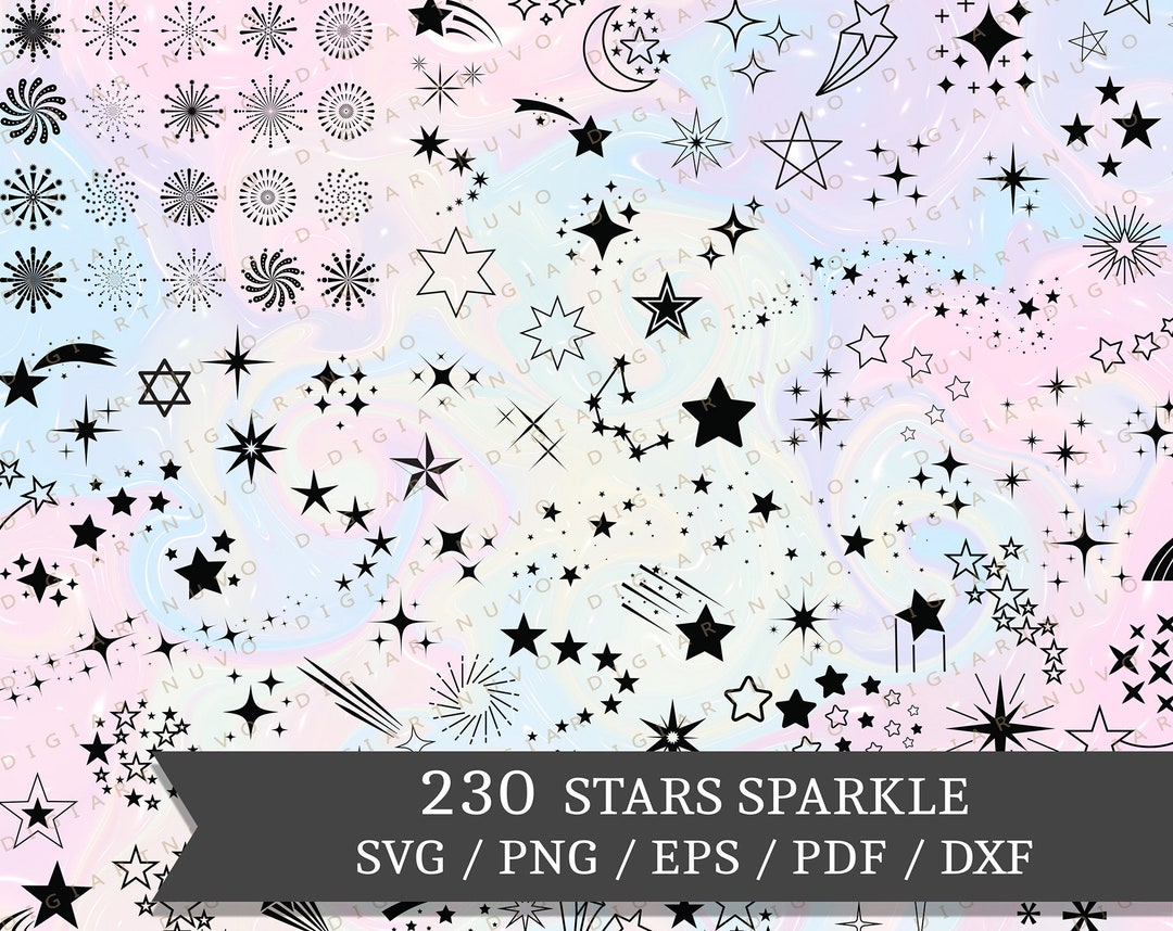 Star Svg Bundle, Stars Svg Cut File, Celestial Svg, Cut Files Star SVG ...