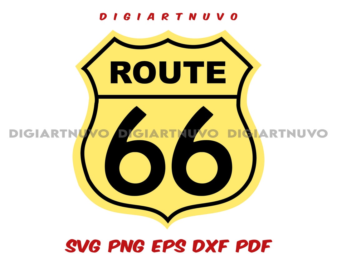 Route 66 Sign SVG, Route 66 Cut Files, Route 66 Cricut SVG, Route 66 ...