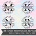 Family Monogram SVG, Split Monogram SVG, Monogram SVG Bundle, Split ...
