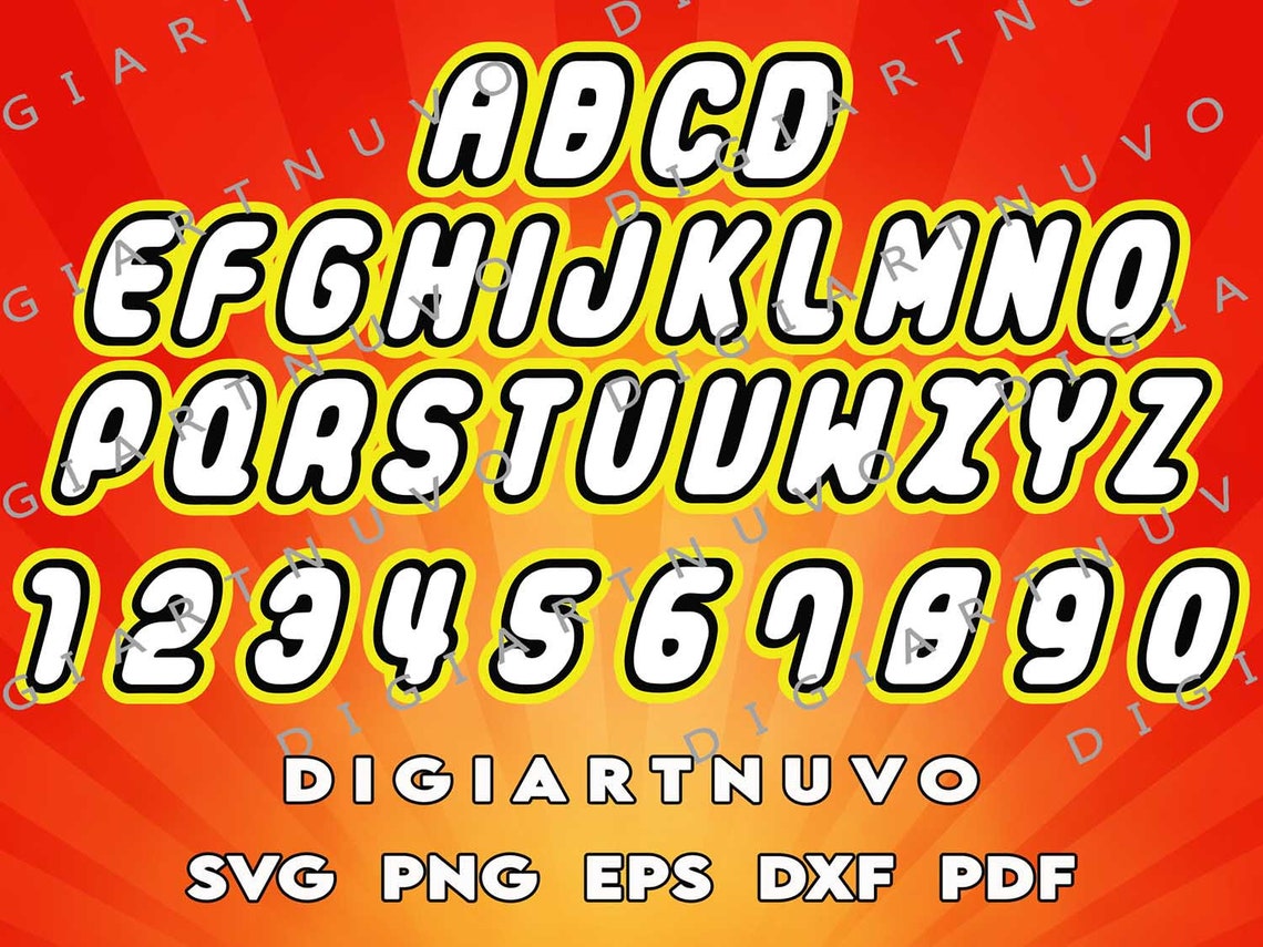 Block Font SVG Cartoon Font SVG Kids Font SVG Cartoon Font | Etsy