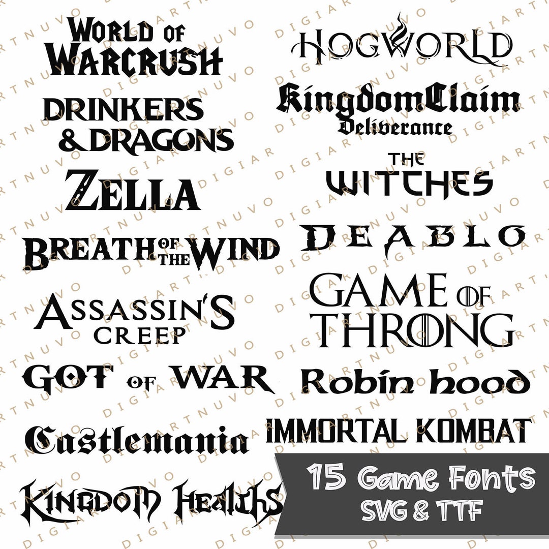 Game Fonts Bundle, Movie Fonts, CARTOON FONTS, Procreate Fonts, Comic ...