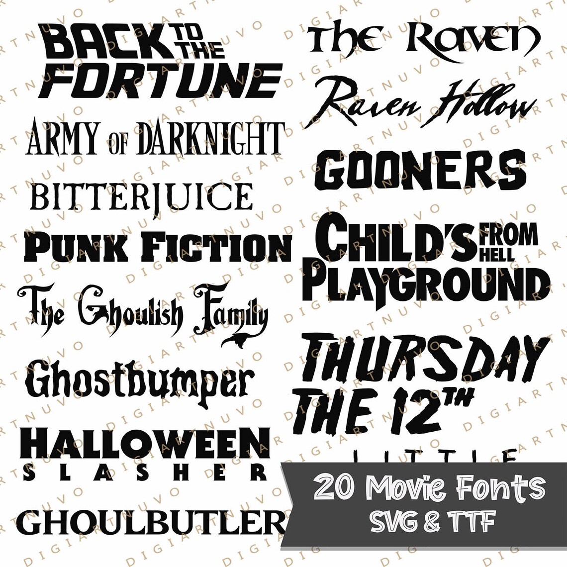 Movie Fonts, Famous Fonts, Fonts for Tshirts, Funny Fonts, Svg Fonts ...