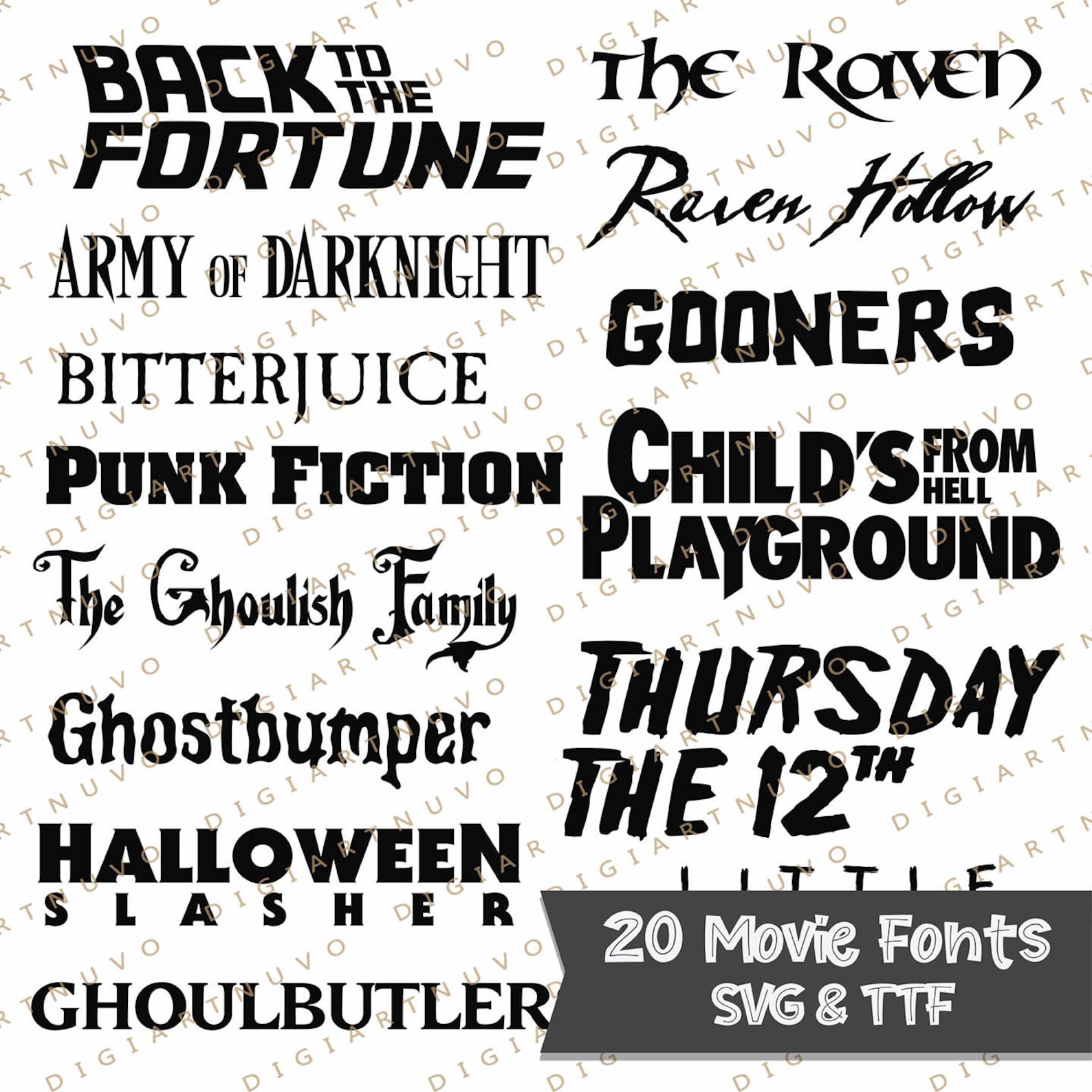 Movie Fonts, Famous Fonts, Fonts for Tshirts, Funny Fonts, Svg Fonts ...