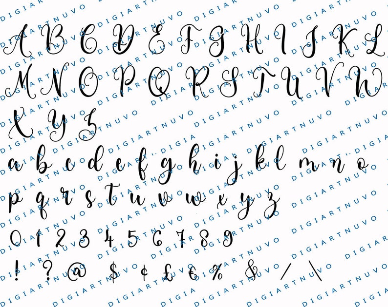 Cricut Fonts SVG Font With Tails Cursive Font Calligraphy Font - Etsy UK