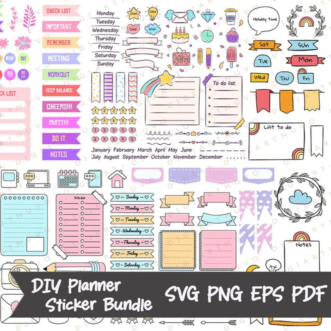 DIY Planner SVG, Planner Clipart, Instant Download - Etsy