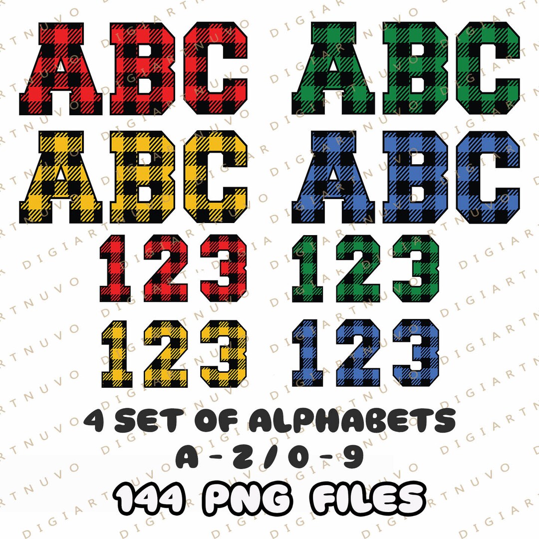 Buffalo Plaid Letter, Plaid Letters SVG, Buffalo Plaid SVG, Christmas ...
