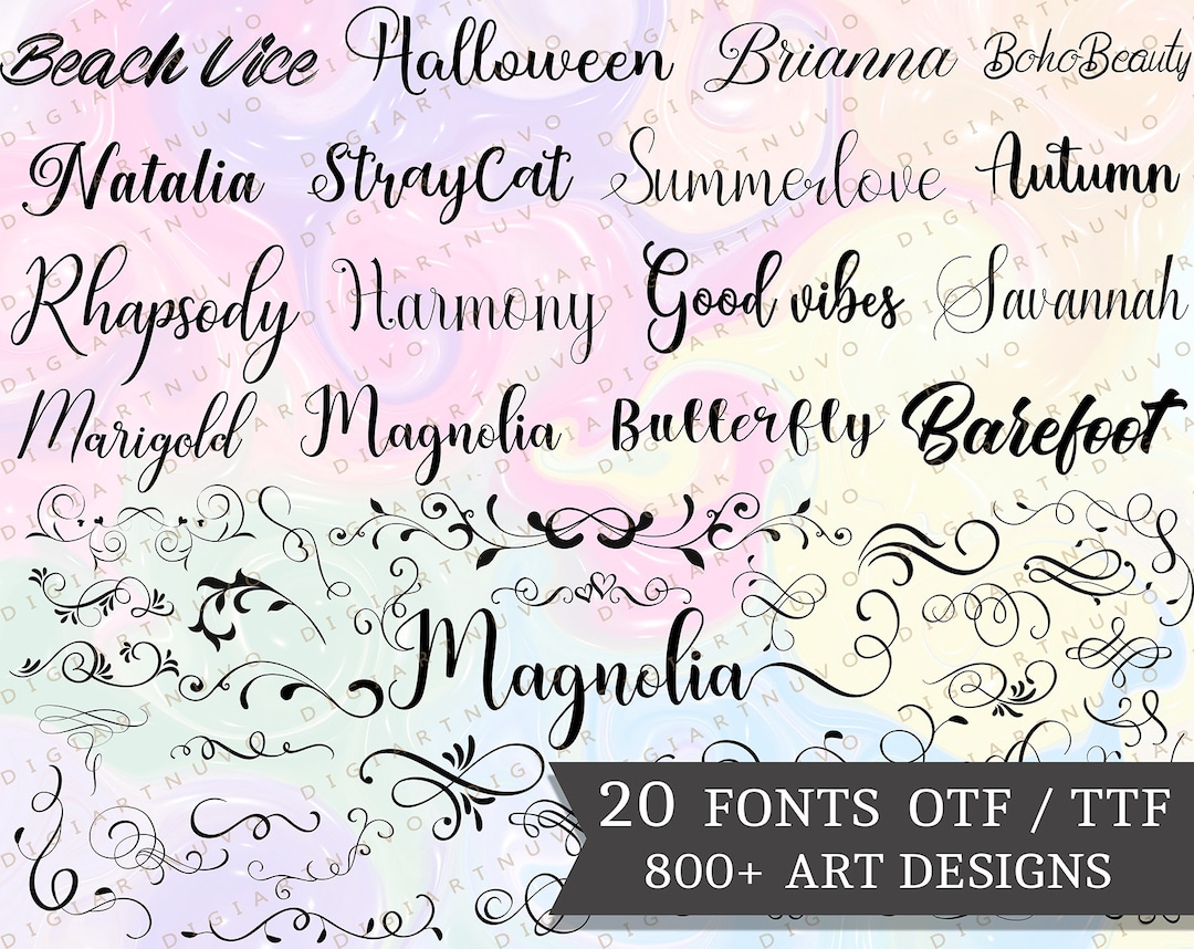 Cursive Font SVG, Calligraphy Font, Font Tails, Handwritten Font ...