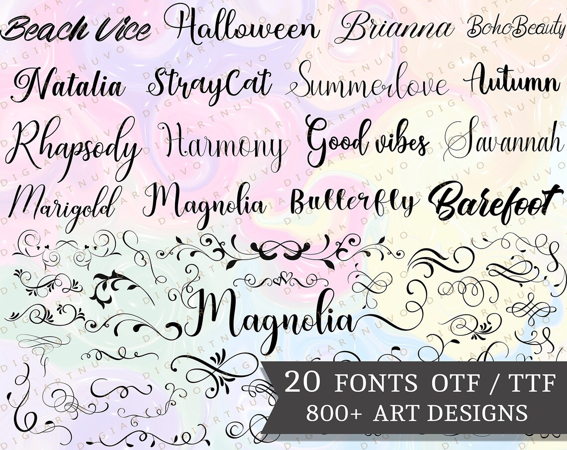 Cursive Font SVG, Calligraphy Font, Font Tails, Handwritten Font ...