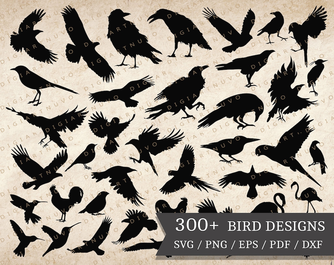 Birds Cut Files Bird Nature Scene - Create Whimsical Crafts With These ...