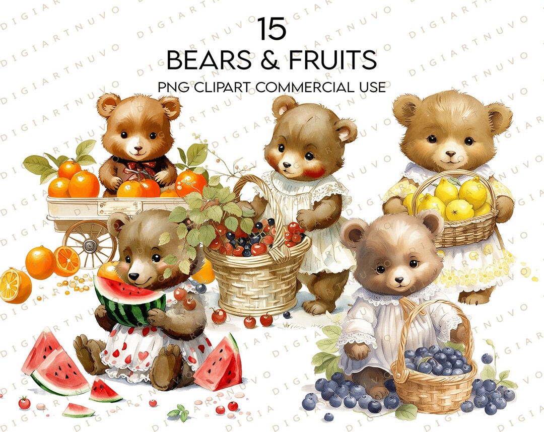 Nursery Teddy Bear, Cute Teddy Clipart, Baby Shower Clipart, Cute Teddy ...