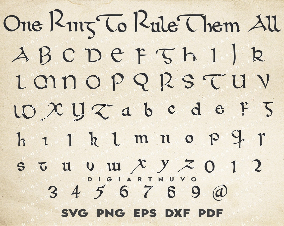 Elvish Font SVG Script Fonts Calligraphy Font SVG Font | Etsy Denmark
