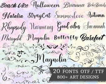 Magnolia Handwriting Font SVG, Handwriting Font SVG, Cursive ...