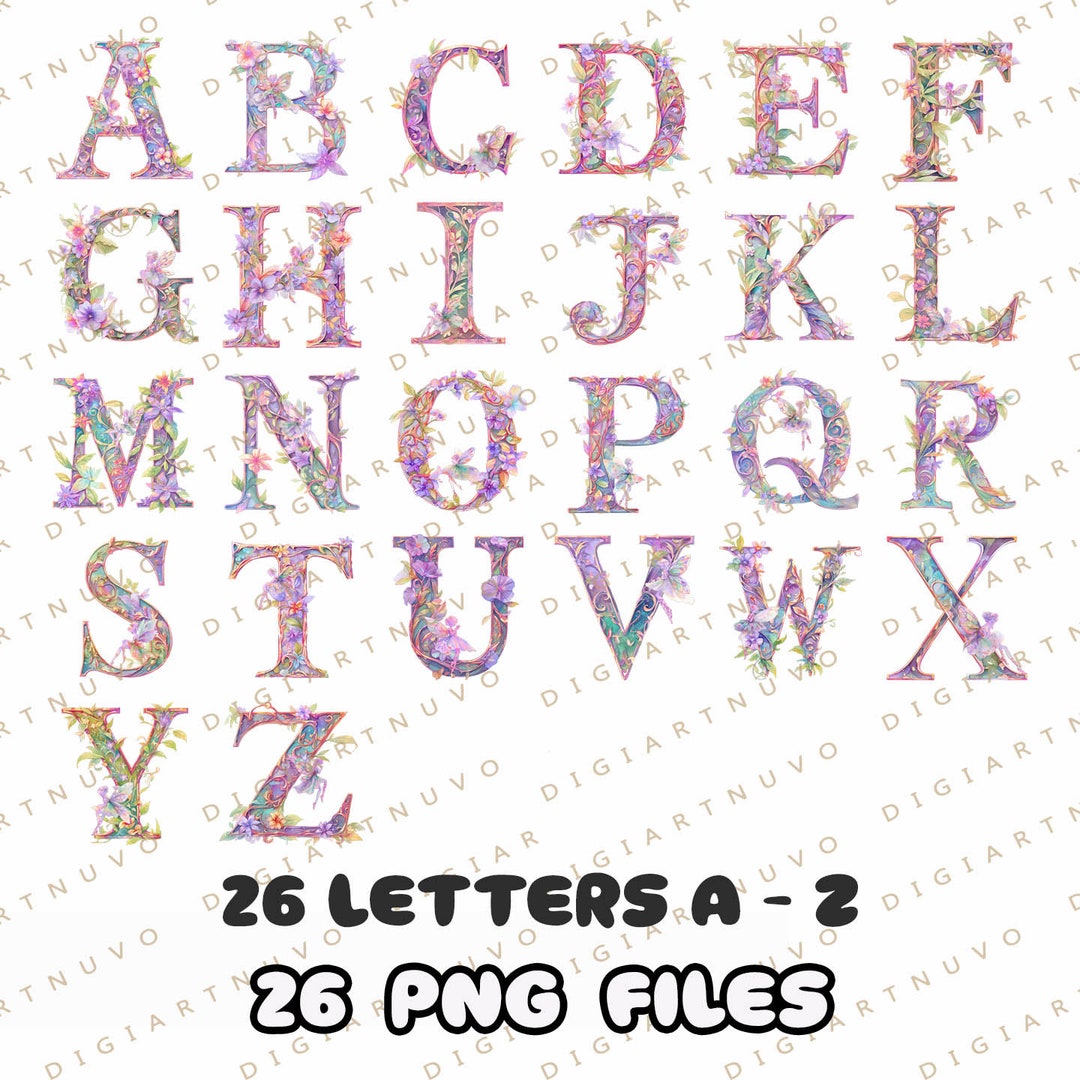 Flower Alphabets, Floral Alphabet Png, Alphabet Clipart Png, Wedding ...
