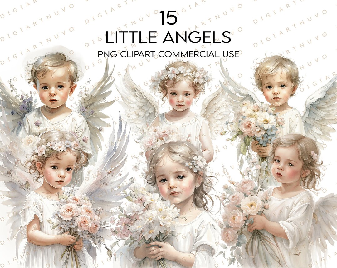 Angel Clip Art, Watercolor Angels, Angels Png, Digital Stock Art ...
