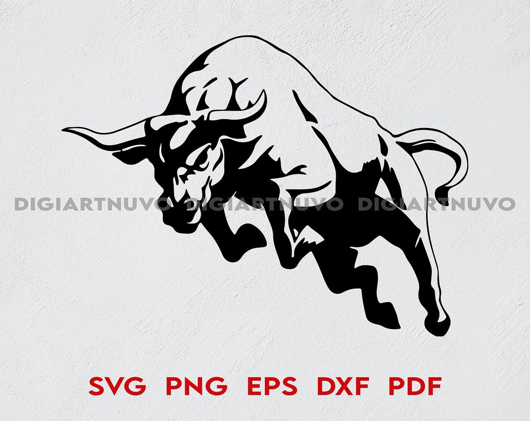Bull SVG, Bull Cut Files, Bull Cricut SVG, Silhouette Bull SVG, Bull ...