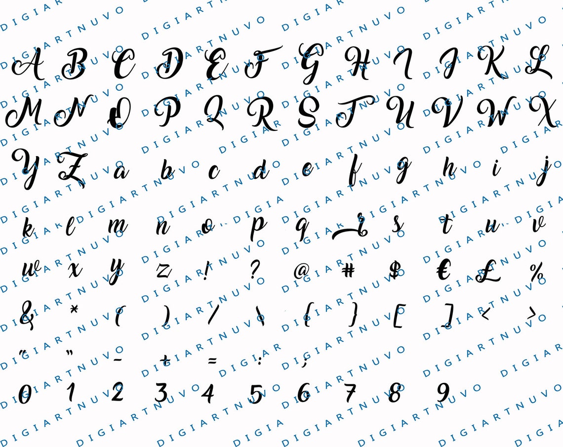 Cursive Font SVG Calligraphy Font Font Tails Handwritten - Etsy UK