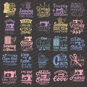 Sewing Quotes SVG, Sewing Bundle SVG, Sewing Cut Files, Funny Sewing ...