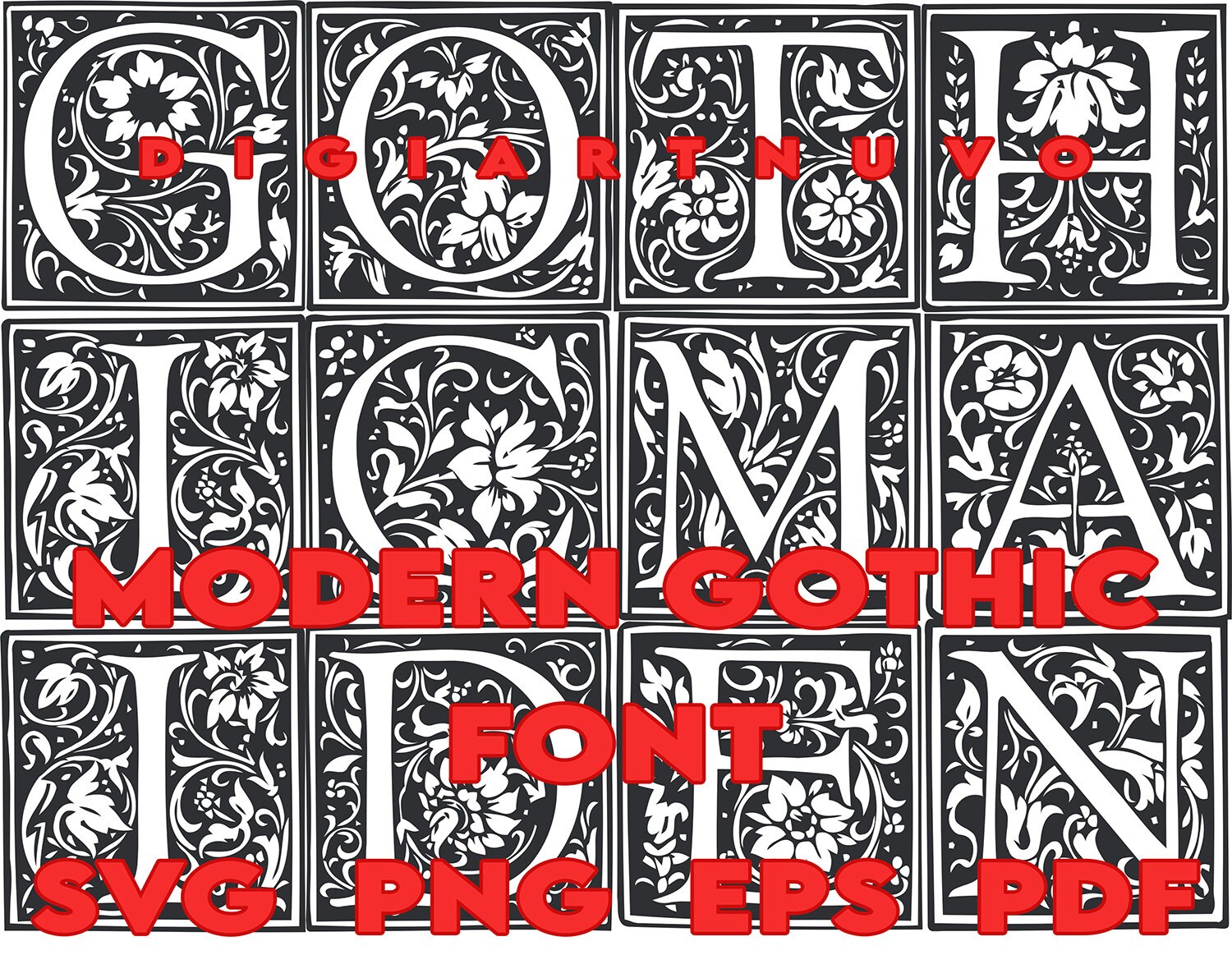 Old English Font Svg