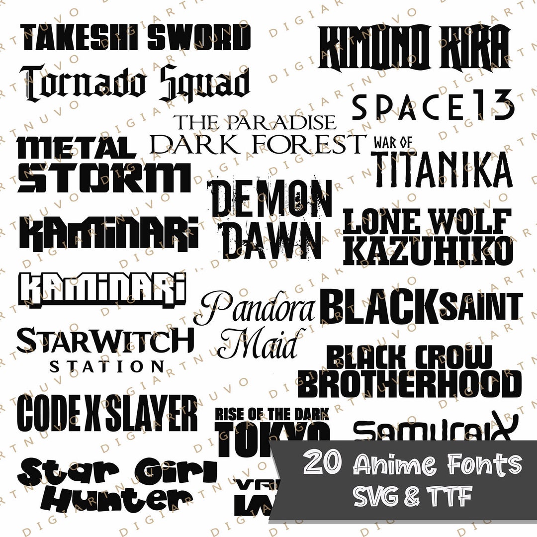Anime Fonts Bundle, Movie Fonts, CARTOON FONTS, Procreate Fonts, Comic ...