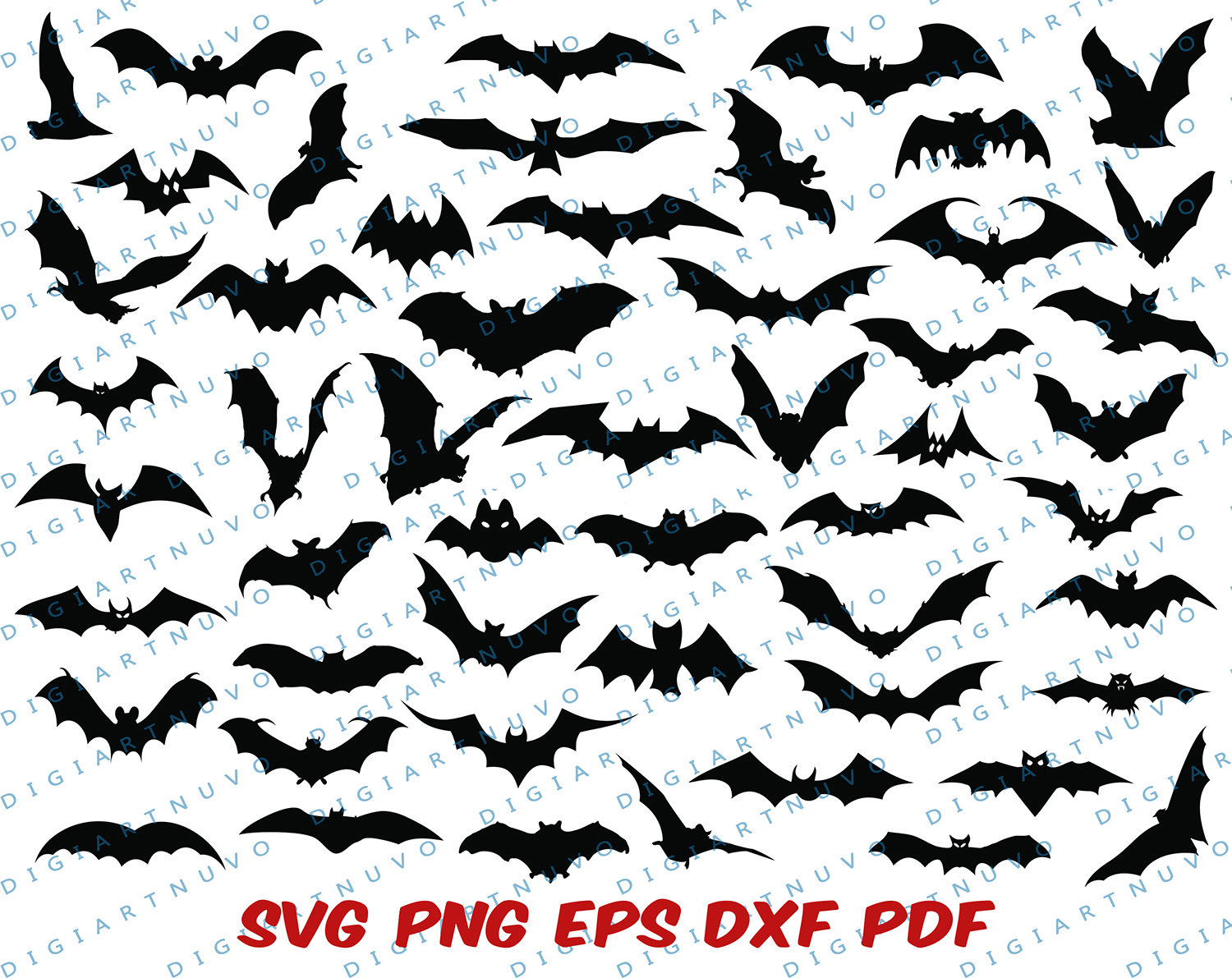 Bat SVG Bat Cut Files Bat Clipart Bat Cricut SVG - Etsy