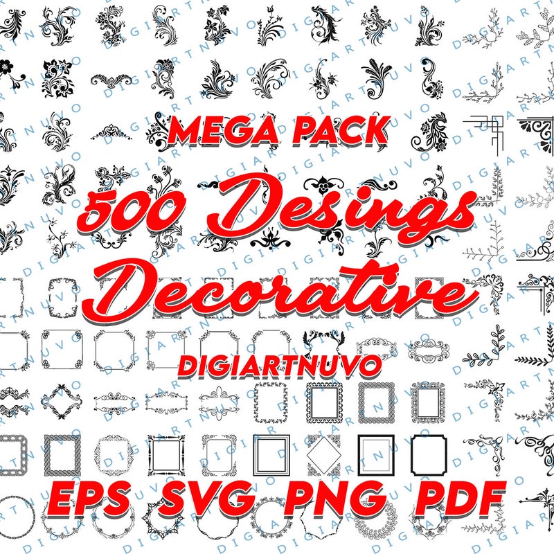 Floral Ornaments Svg - Etsy