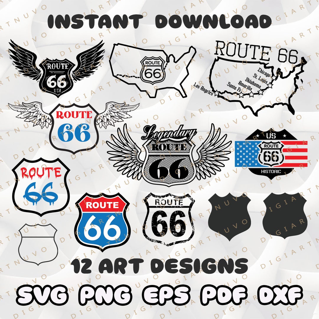 Route 66 Sign SVG, Route 66 Cut Files, Route 66 Cricut SVG, Route 66 ...
