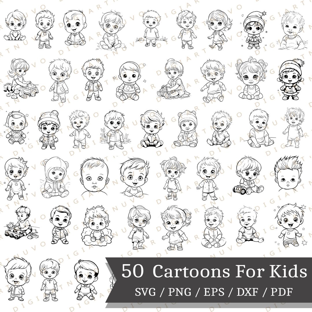 Clip Art Kids, Vector Kids, Illustration Kids, Cartoon Kids Clipart ...