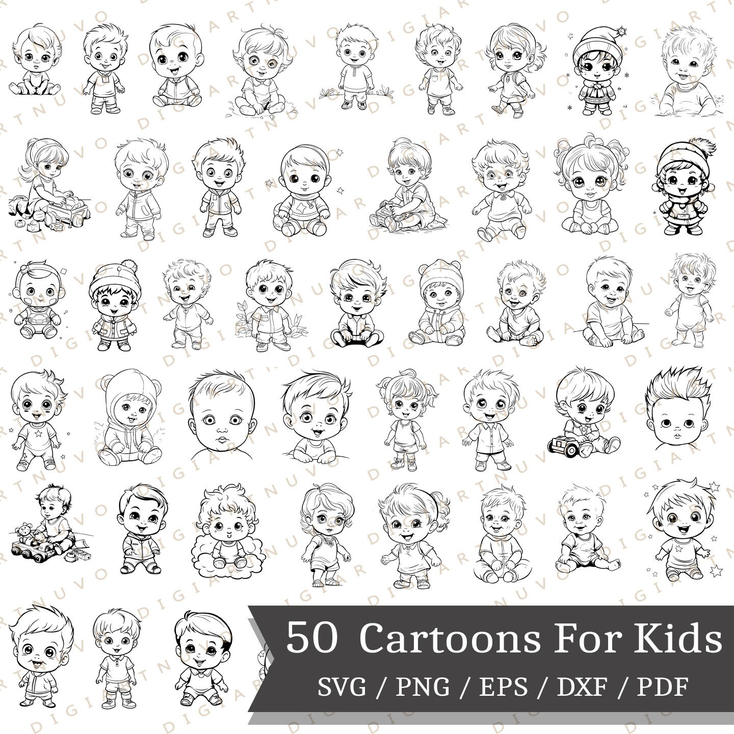 Clip Art Kids, Vector Kids, Illustration Kids, Cartoon Kids Clipart ...