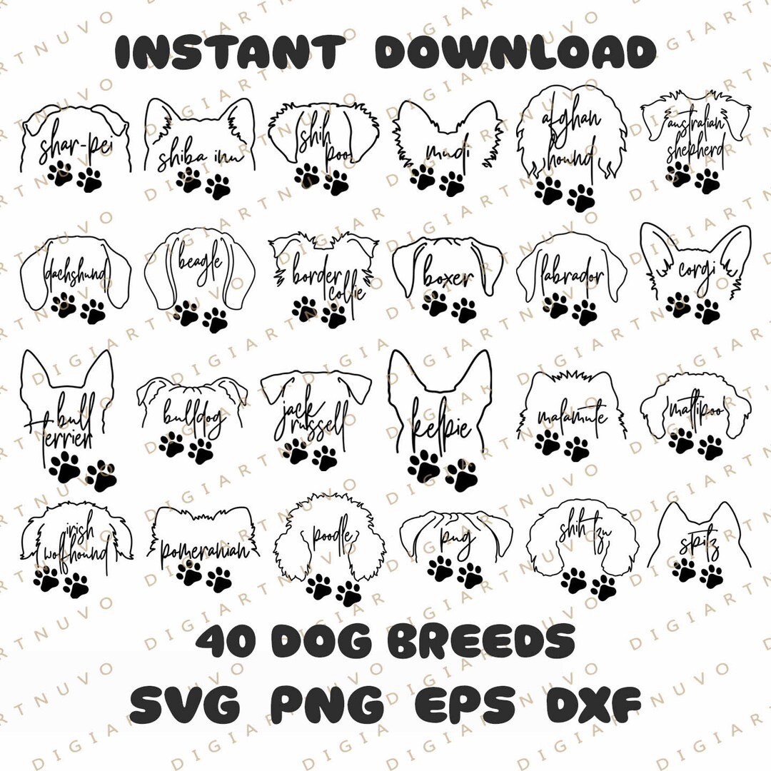 Dog Svg Bundle, Dog Svg Files, Dog Mom Svg, Dog Cut File, Pet Dog Svg ...